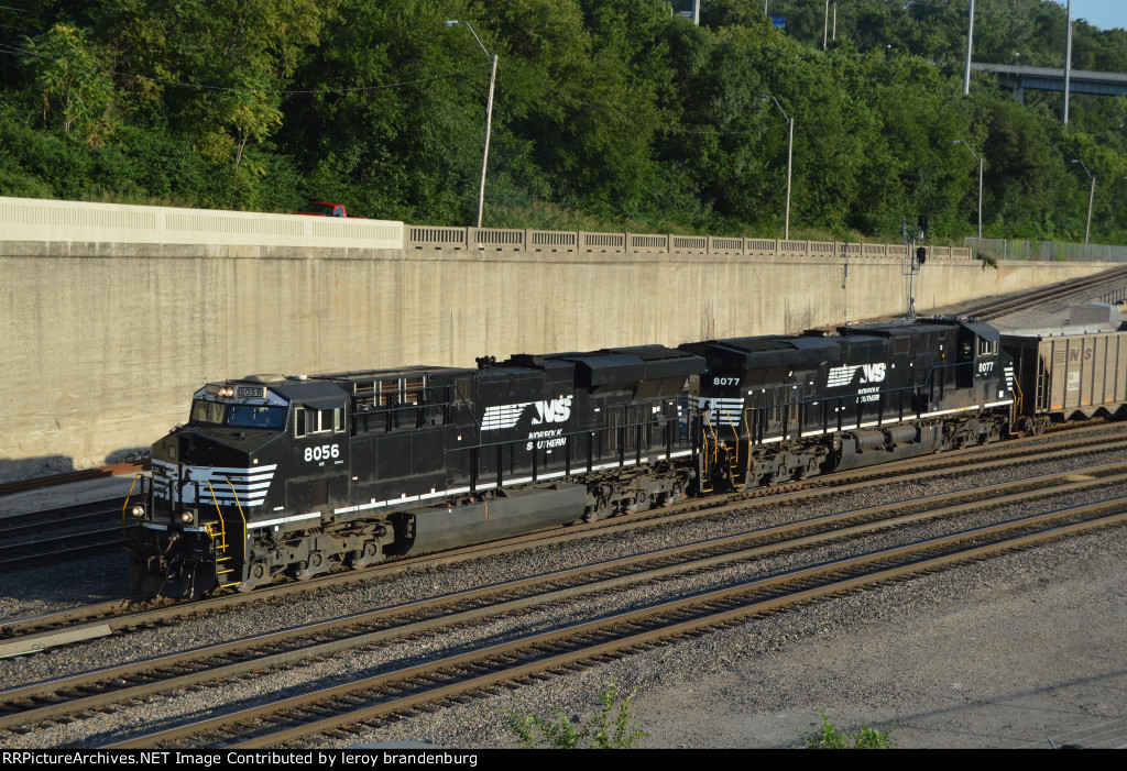 NS 8056 with a electric brake empty coal train